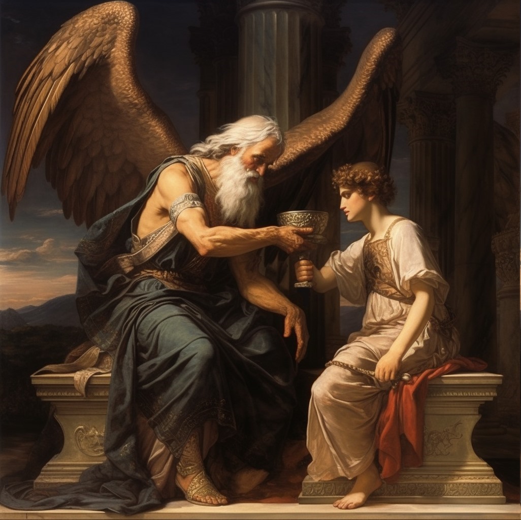 Ai Art Adventures Zeus And Ganymede The Cobalt Jade Website